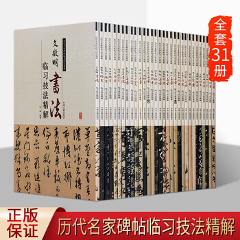 历代名家碑帖临习技法精解 全套31册 毛笔书法教程字帖碑帖王羲之文微明柳公权等名家书法技法丛书 正版