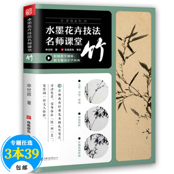 国画 水墨 花卉技法名师课堂基础教程一本通 水墨花卉写生构图技法书籍 竹