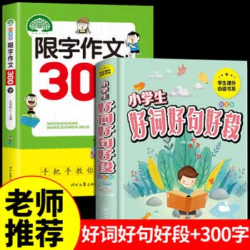 小学生好词好句好段大全摘抄积累本小学语文人教版作文书 适合一二年级到三四至五六必读的课外书下学期阅读 【全2册】好句好句好段+300字