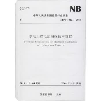 水电工程电法勘探技术规程 NB/T 10224-2019 国家能源局 水利水电 WX