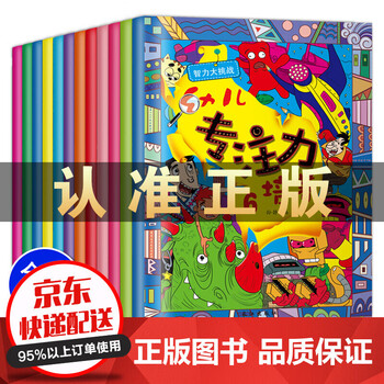 儿童专注力训练游戏书 3-6-9岁全12册 儿童逻辑思维注意力益智游戏图书连线 迷宫书