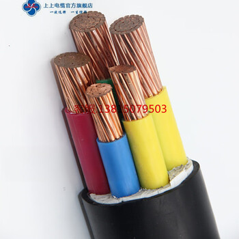 上上国标5芯电缆YJV 3*4/6/16/ 25/ 35/ 50/ 70/95120/150 黑色YJV0.6/1KV3*25+2*16【图片 价格 品牌 报价】-京东