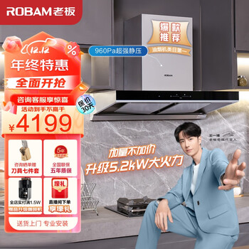 【老板60D1S烟灶套餐】老板（Robam）抽油烟机领航家D1S欧式顶吸双腔变频22大风量家用燃气灶吸油烟机灶具套装60D1S套装天然气【行情 报价 价格 评测】-京东