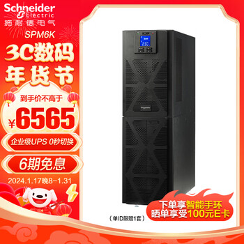 APC施耐德电气SPM1K2K3K ups不间断电源 电脑服务器网络设备应急备用断电延时软件管理ups电源电池 SPM6K（6.0kW / 6 ...