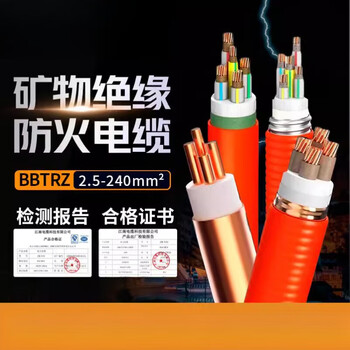 江南电缆BTTRZ柔性矿物质绝缘电线BBTRZ防火BTTZ刚性BTLY消防电力 BBTRZ 4芯+1 柔性铜护套 国标保检测 1m 6平方毫米【图片 价格 品牌 报价】-京东