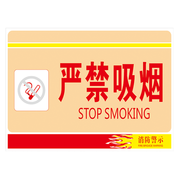 定制消防安全标志牌警示标识牌消火栓水泵接合器提示牌标示牌TEP75 TEP75-27 严禁吸烟 60*40厘米 覆膜防水PP贴纸