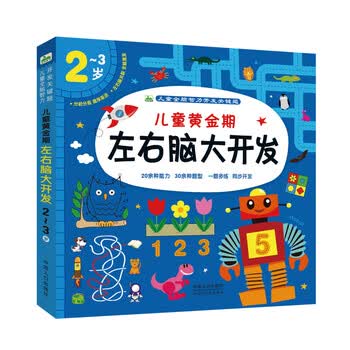 儿童黄金期左右脑大开发2-3岁儿童全脑智力开发关键题全脑逻辑思维训练益智游戏测试题