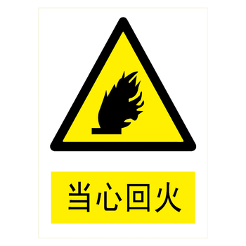 定制安全标识牌警示警告标示贴纸提示牌标志牌小心当心标示牌TBP TBP73  当心回火 40*30厘米 覆膜防水PP贴纸
