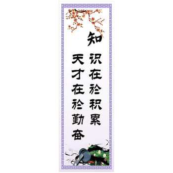 图书阅览室宣传画展板标语图书室教室贴画图书馆挂图读书名言覆膜防水贴纸SCH118 SCH118-02 读书知识标语 87*28厘米 覆膜防水PP贴纸