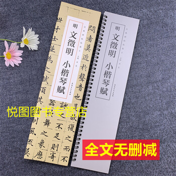 经典碑帖临摹卡 近距离临摹字卡字帖 全文无删减 明文徵明小楷琴赋
