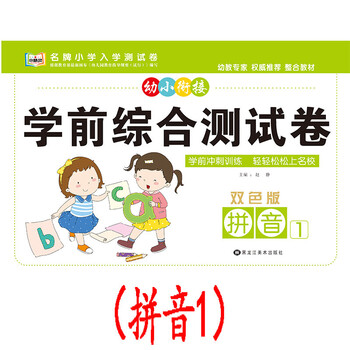 幼小衔接学前综合测试卷全12册3-6岁幼儿园教材用书寒暑假作业本 拼音1