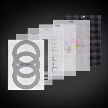 设计度量工具字号线条标尺版面定心校准套装字号对照表印刷字号大小磅值线条粗细版面校准定心实例对照表