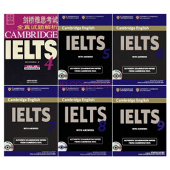 IELTS剑桥雅思真题全真试题集套装(共6册)(剑4、剑5、剑6、剑7、剑8、剑9)