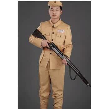 解放米黄色人民志愿服抗美援朝服装庆祝解放影视剧男女老兵退役怀旧民国服 解放军款 170【图片 价格 品牌 报价】-京东