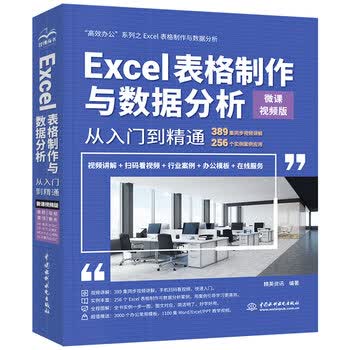 Excel表格制作与数据分析从入门到精通（微课视频版）（高效办公）wps办公软件函数与公式excel应用大全office
