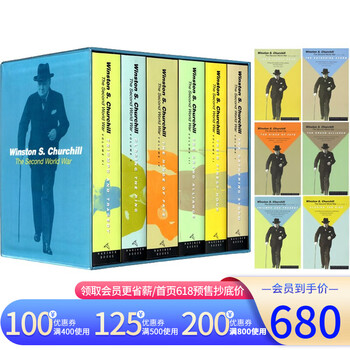 英文原版 The Second World War 丘吉尔二战回忆录 6册礼盒装 历史战争章节小说巨著 Winston S. Churchill 英文原版