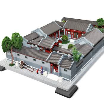 机工文创 古建拼装园梦系列 北京四合院