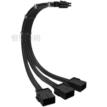 适用3090Ti显卡16Pin(12+4)4080转3x8PIN电源延长线PCIE5.0编织转接线 黑色8*3转16PIN【图片 价格 品牌 报价】-京东