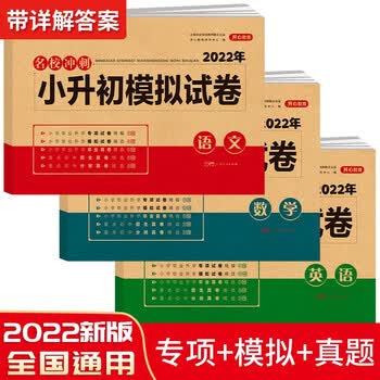 官方直营2022新版小升初真题卷 语文数学英语名校冲刺模拟试卷总复习衔接教材 六年级下册试卷全套 语数英套装