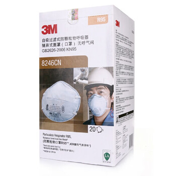 【3M8246】3M口罩8246CN活性炭防护口罩R95头戴式防酸性气体防油烟防雾霾防尘口罩 (20只/盒）【行情 报价 价格 评测】-京东