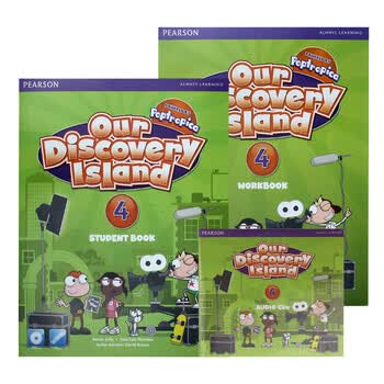 培生朗文ODI探索少儿英语our discovery island 4 学生用书/练习册 2张CD-ROM/1CD
