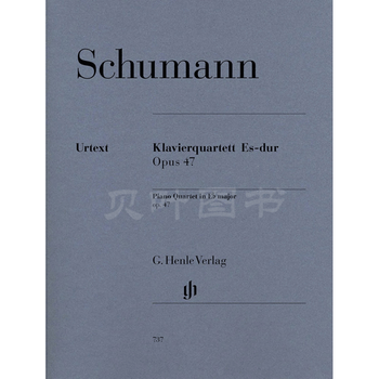 舒曼 降E大调钢琴四重奏 Schumann Klavierquartett Es-Dur亨乐原版进口