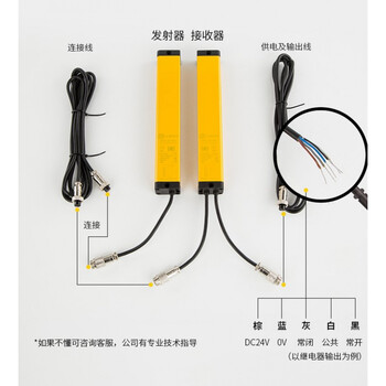 光栅 安全光幕光栅传感器QPZ-40-04J 红外对射冲床光电保护器 升级版 QPZ-40-12J 总高度520mm【图片 价格 品牌 报价】-京东