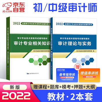 初中级审计师辅导教材2022 审计师初中级考试教材 审计理论与实务+审计相关专业知识（套装共2册）可搭必刷金题历年真题库