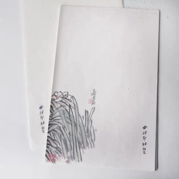 西泠印社吴昌硕国画书法半生熟信笺手札花笺纸情书信纸一笔笺复古小清新简约古风学生手写印花信笺文创 水仙