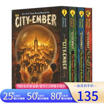 The City of Ember Complete Boxed Set 微光城市系列4册 奇幻小说 中小学生课外阅读进阶英语书籍 英文原版 . 绿山墙图书
