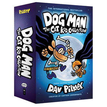 学乐 神探狗狗4-6套装 英文原版进口 儿童漫画桥梁书 Dog Man: The Cat Kid Collection #4-6 Boxed Set （7-12岁） 