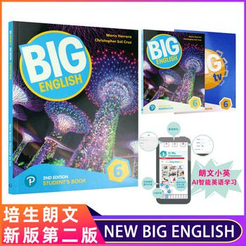 培生新版 big English 6 第二版学生书+练习册+TV练习+朗文小英学生账号