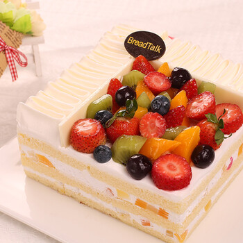 【面包新语水果蛋糕】面包新语（BreadTalk）水果蛋糕 真多丽果方形6英寸 鲜果蛋糕 水果生日蛋糕【行情 报价 价格 评测】-京东