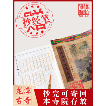 心经抄写本地藏经金刚经药师经大悲咒楞严咒无量寿经练字临摹佛经 【买1带1】心经