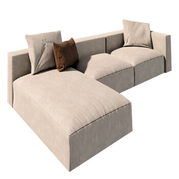 【得力普乐士 L2275×W1950×D800×H400】得力普乐士舒适办公椅L型沙发 L2275×W1950×D800×H400(坐高) 企 ...