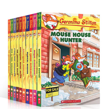 学乐 老鼠记者#61-70  10册 英文原版进口 早期章节书 Geronimo Stilton #61-70 10册 9-12岁