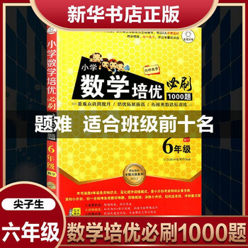 小学数学培优必刷题1000道六年级 正版人教版全国通用 衔接奥数题难尖子生数学思维训练 6年级小升初 小学数学培优必刷1000题6年级