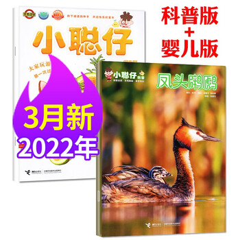 小聪仔（婴儿版+科普版）杂志2022年6月新 每月2本【多期可选】 0-4岁宝宝 全面开发宝宝智力 快速提高宝宝语言能力期刊 婴儿版+科普版2022年3月 共2本
