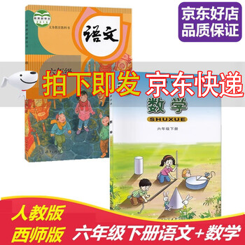 【全新正版】2022适用小学6六年级下册语文人教版+数学书西师大版六年级语文数学下册课本教材教科书六下语文数学