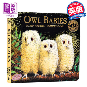 廖彩杏推荐书单 猫头鹰宝宝 Owl Babies 英文原版 小猫头鹰 纸板书 撕不烂