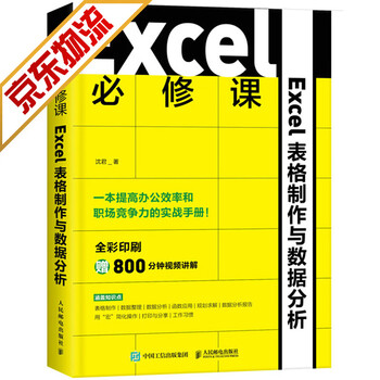 【系列自选】办公软件Excel教程书籍财务管理财务教程 Excel必修课 表格制作与数据分析