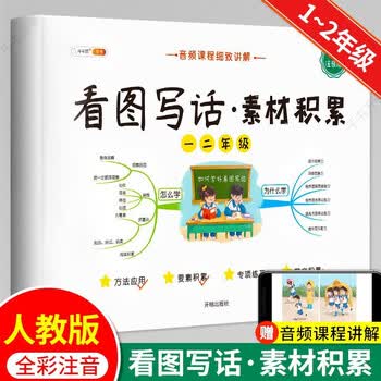 2022新版小学一二年级看图写话思维导图+素材积累语文五感法写作入门看图写话就三步专项训练本范文大全 素材积累