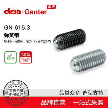 Elesa Ganter伊莉莎冈特 GN 615.3 弹簧销 钢制/不锈钢 GN615.3-M6-K【图片 价格 品牌 报价】-京东