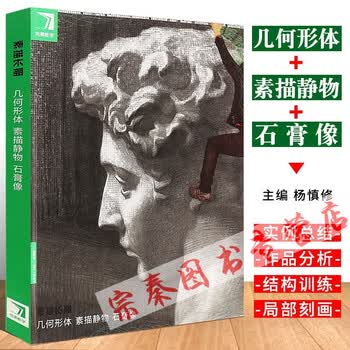 【正版包邮】完美教学素描长期几何形体素描静物石膏像 临摹基础入门教材联高艺考美术绘画书 素描长期几何形体素描静物石膏头像