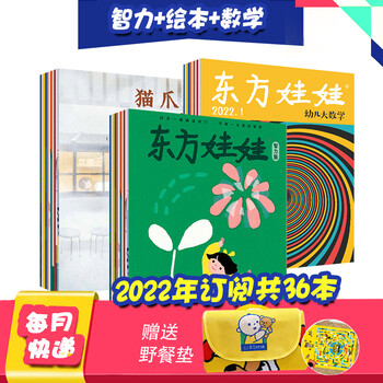 东方娃娃智力版2022年全年12期订阅幼儿期刊读物3-7岁中班大班幼儿园绘本读物期刊杂志 【2022年36本订阅+大礼包】智力+绘本+数学