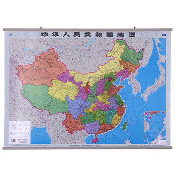 【通用】2022年 中国地图挂图 1.1米X0.8米 双面覆膜防水 挂墙地图 办公室 教室 学习教学