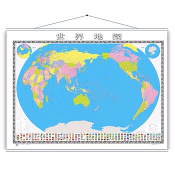 2022全新版 世界地图挂图 约1.5米X1.1米 精装 高清覆膜 整张无拼接 交通行政 挂绳式