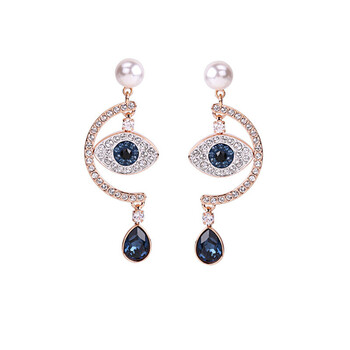 【施华洛世奇项链】施华洛世奇 SWAROVSKI DUO EVIL EYE时尚浪漫 恶魔之眼耳环 女友礼物 镀玫瑰金色 5425860【行情 ...