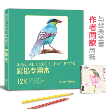 绘经典《彩铅专用本》40张12开绘画纸 彩色铅笔素描美术本高白纸张色彩亮丽 层次丰富手绘画画图画本