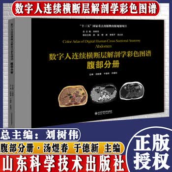 数字人连续横断层解剖学彩色图谱腹部分册山东科学技术出版社9787572306778 汤煜春于德新